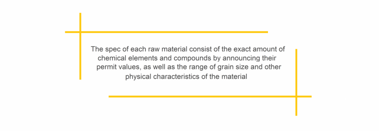 SPEC OF RAW MATERIALS - WESPEC
