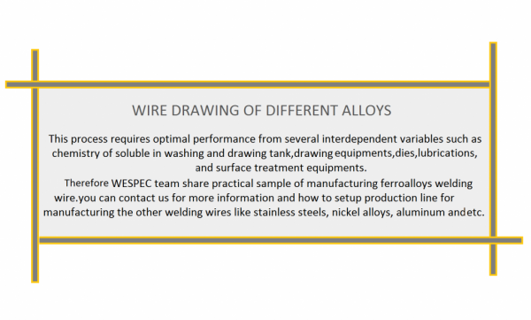 Welding Wire Manufacturing - GMAW - GTAW - FCAW- SAW by WESPEC
